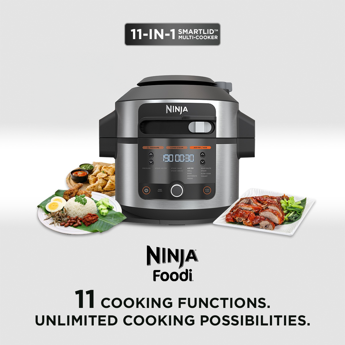 Ninja 11-in-1 SmartLid Multi-Cooker - OL550 – SharkNinja Malaysia